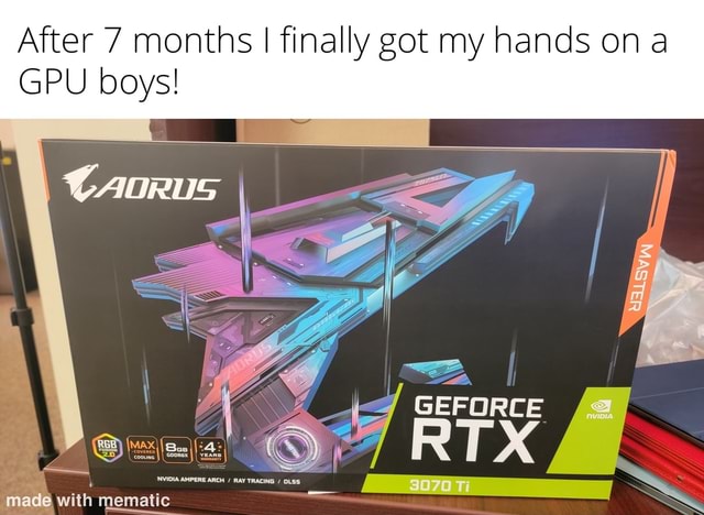After 7 months I finally got my hands on a GPU boys! GE NVIDIA ...