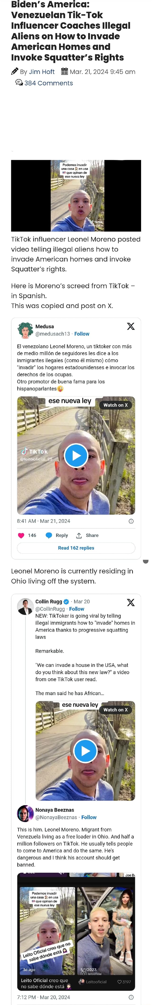 Biden's America: Venezuelan Tik-Tok Influencer Coaches Illegal Aliens ...