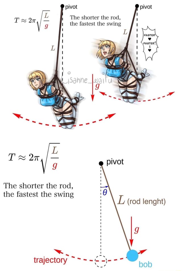 Pivot T L The shorter the rod, the fastest the swing The shorter the ...