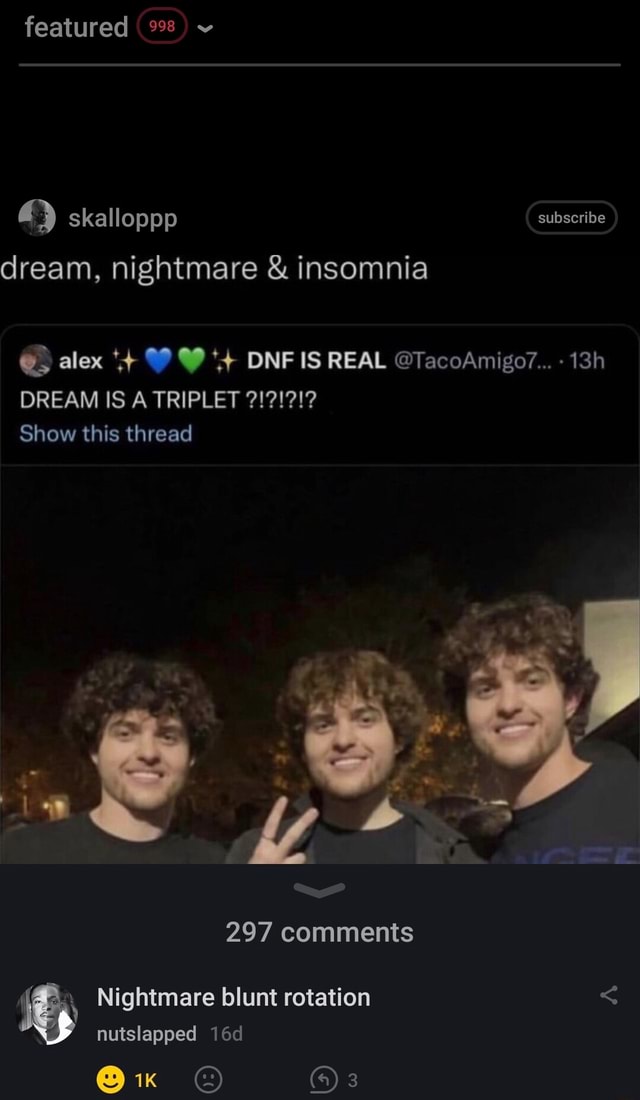 Featured ay skalloppp subscribe dream, nightmare & insomnia alex W DNF ...