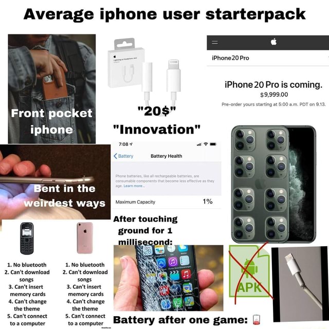Average iphone user starterpack iPhone 20 Pro iPhone 20 Pro is coming ...