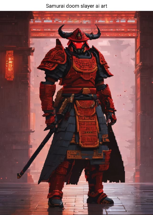 Samurai doom slayer ai art - iFunny