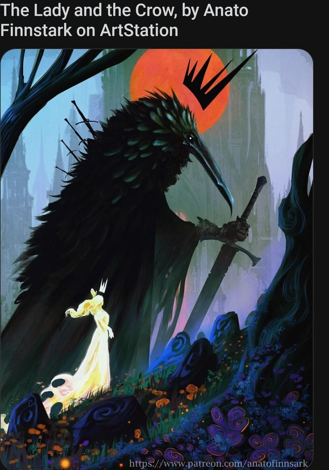 The Lady and the Crow, by Anato Finnstark on ArtStation y He) m, io eS ...