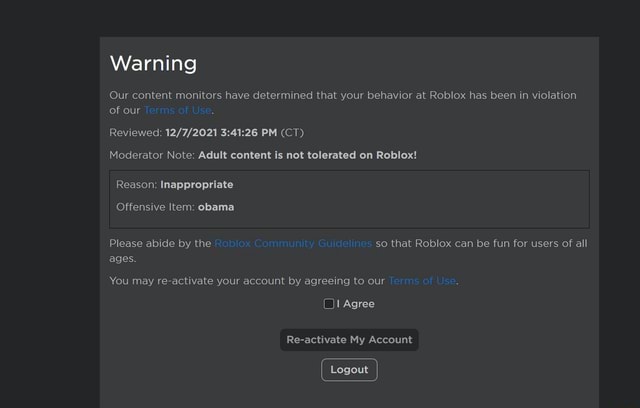 Warning Our content monitors have determined that your behavior at ...