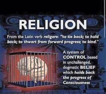 RELIGION From the Latin verb religare: "to tie back; to hold back; to ...