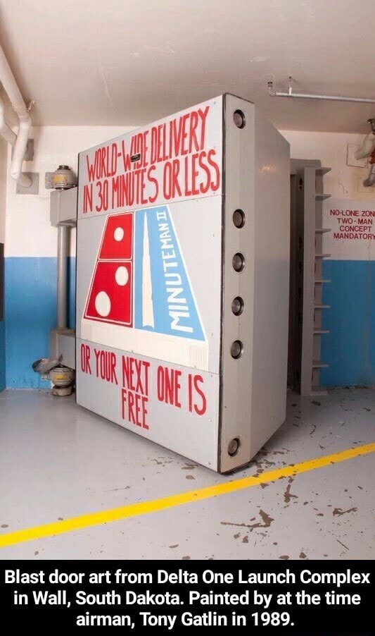 Blast door art from Delta One Launch Complex in Wall, South Dakota ...