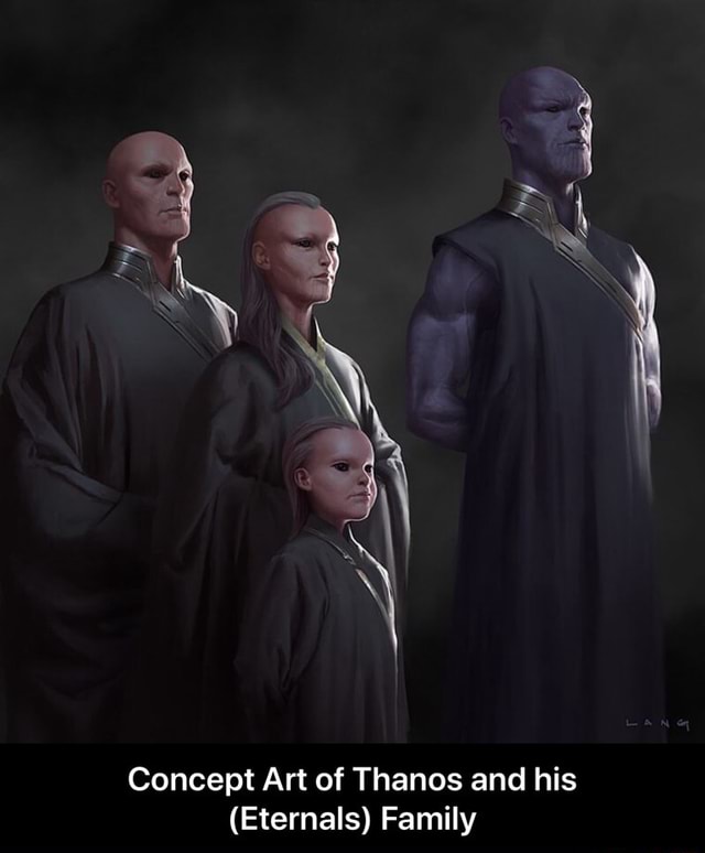 Concept Art of Thanos and his (Eternals) Family - Concept Art of Thanos ...