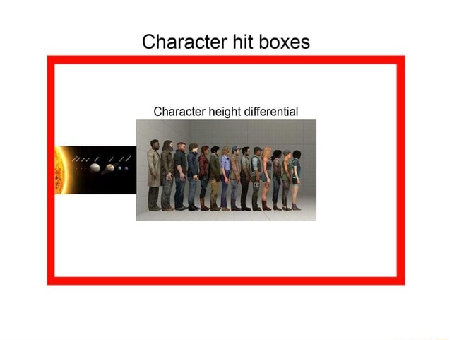 Character hit boxes Character height differential - iFunny