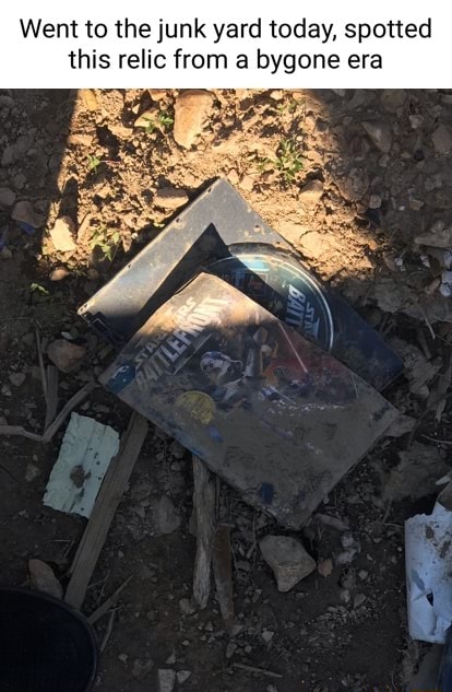 Went to the junk yard today, spotted this relic from a bygone era - iFunny