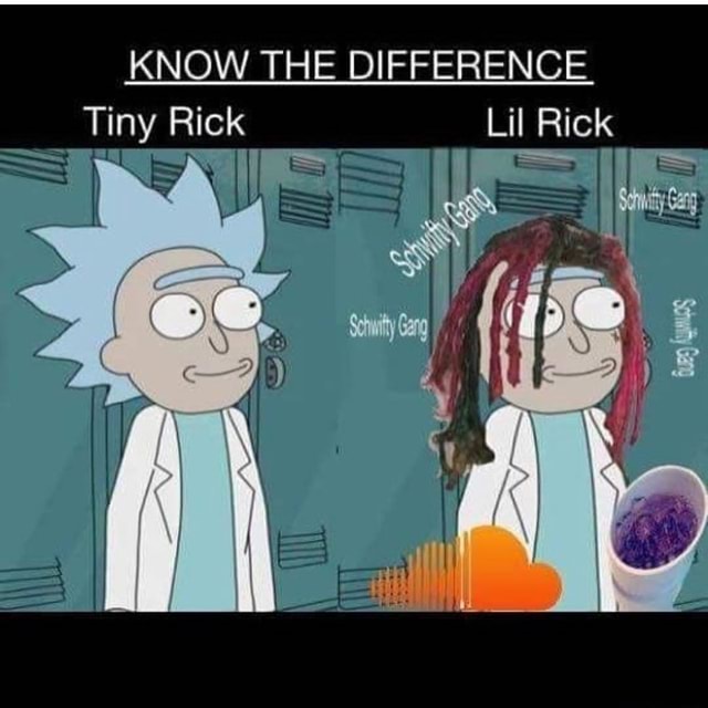 KNOW THE DIFFERENCE Tiny Rick Lil Rick - iFunny