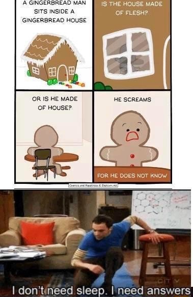 GINGERBREAD MAN HOUSE MADE SITS INSIDE A GINGERBREAD HOUSE OR IS HE ...