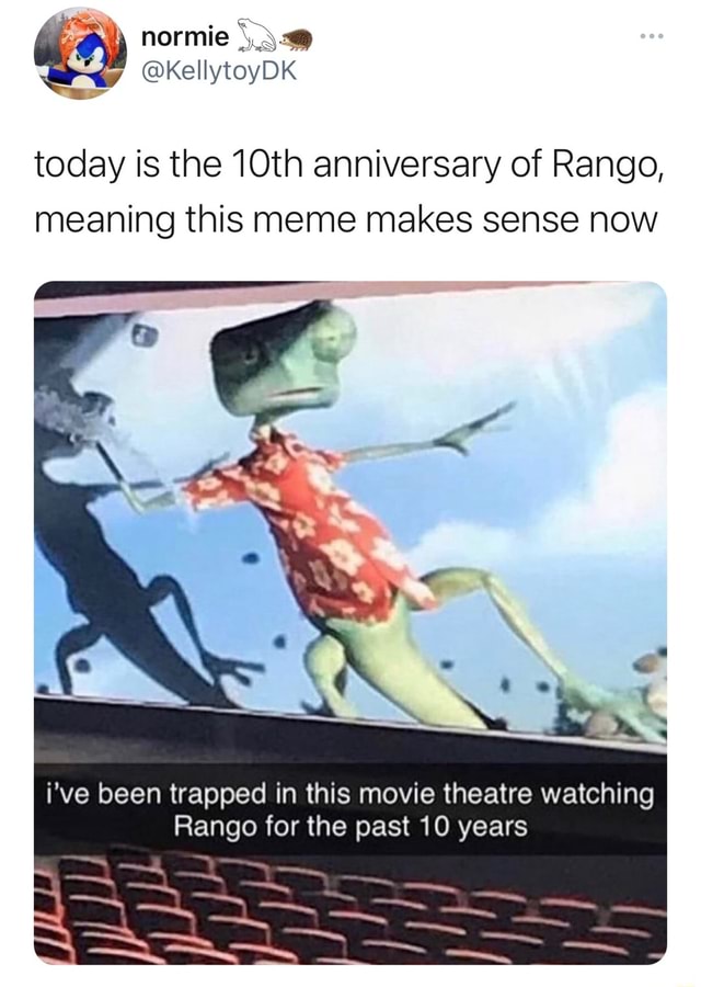 Normie @KellytoyDK today is the 10th anniversary of Rango, meaning this ...