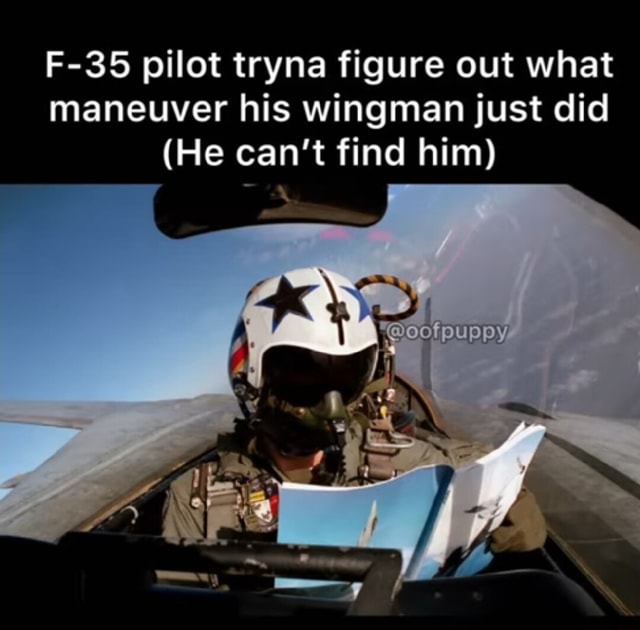F-35 pilot tryna figure out what maneuver his wingman just did (He can ...