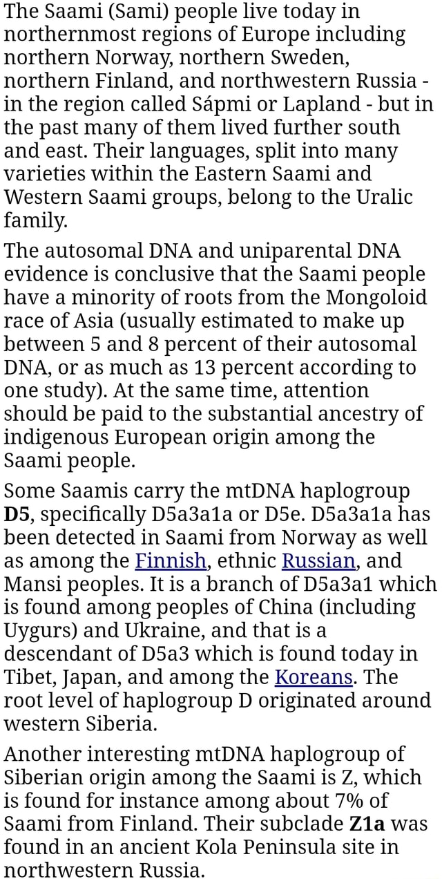 The Saami (Sami) people live today in northernmost regions of Europe ...