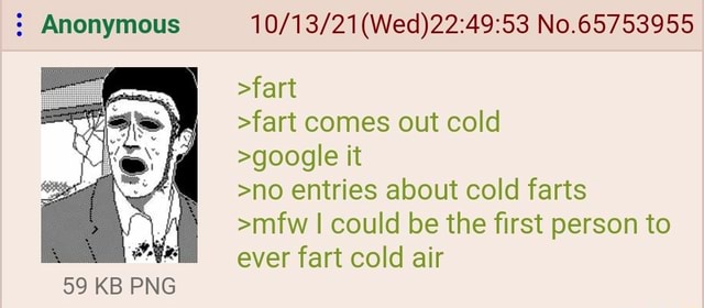 : Anonymous 59 KB PNG No.65753955 >fart >fart comes out cold >google it ...