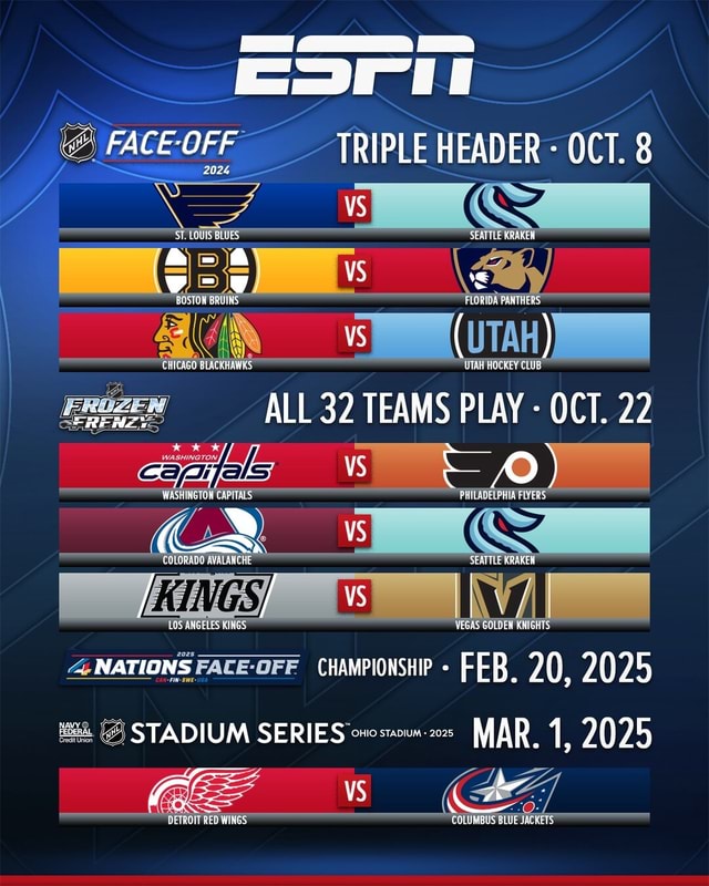 The 2024-25 NHL season is coming! There will be over 100 exclusive ...