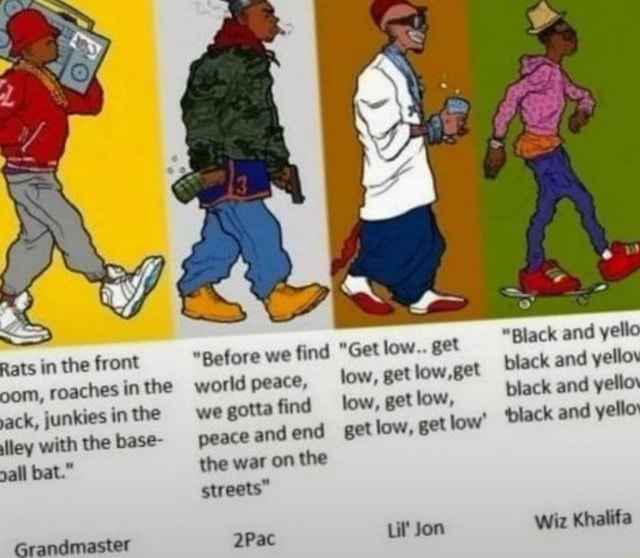 Rats in the front pom, roaches in the ack, junkies in the ley with the ...