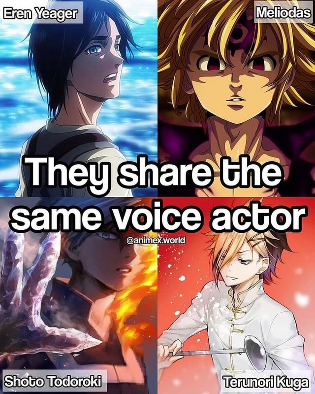 Meliodas (ErenpYeager They share the same voice actor Shobo Todorcki ...