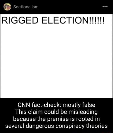 RIGGED ELECTION CNN fact check mostly false This claim could be ...