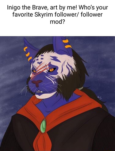 Inigo the Brave, art by me! Who's your favorite Skyrim follower ...