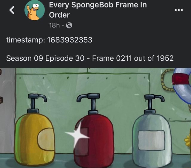Every SpongeBob Frame In Order timestamp: 1683932353 Season 09 Episode ...