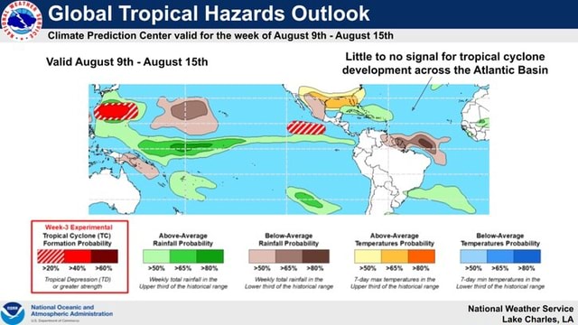 Global Tropical Hazards Outlook Climate Prediction Center valid for the ...