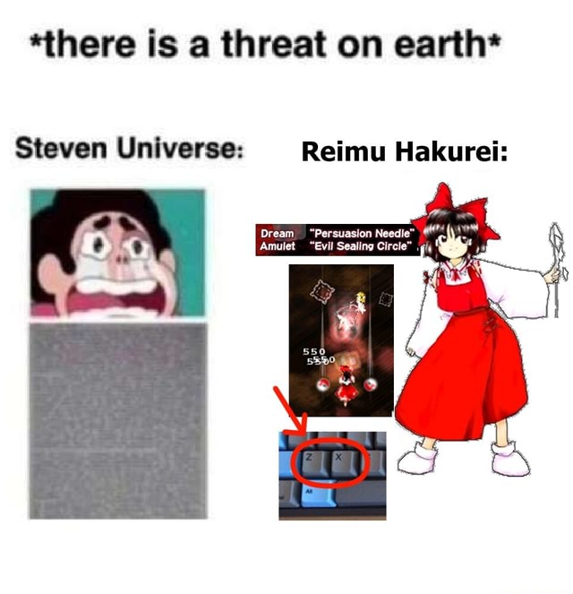 *there is a threat on earth* Steven Universe: Reimu Hakurei ...