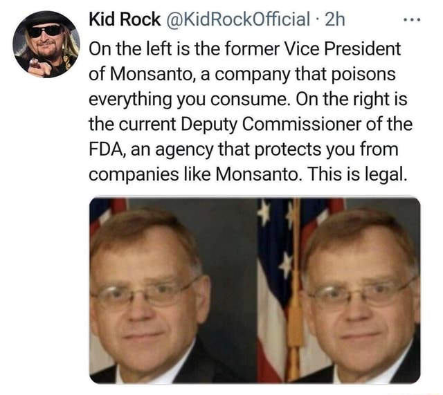 Kid Rock @KidRockOfficial On the left is the former Vice President of ...