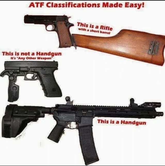 ATF Classifications Made Easy! This is not a Handgun it's "Any Other ...