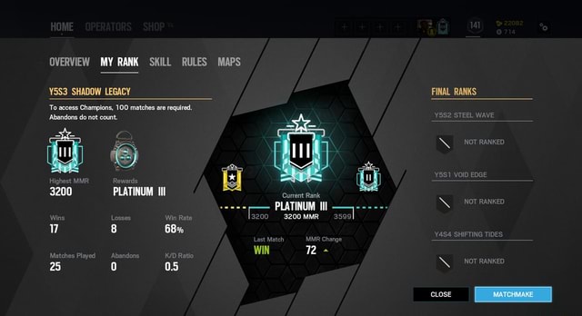 OVERVIEW MY RANK SKILL RULES MAPS Y5S3 SHADOW LEGACY To access ...