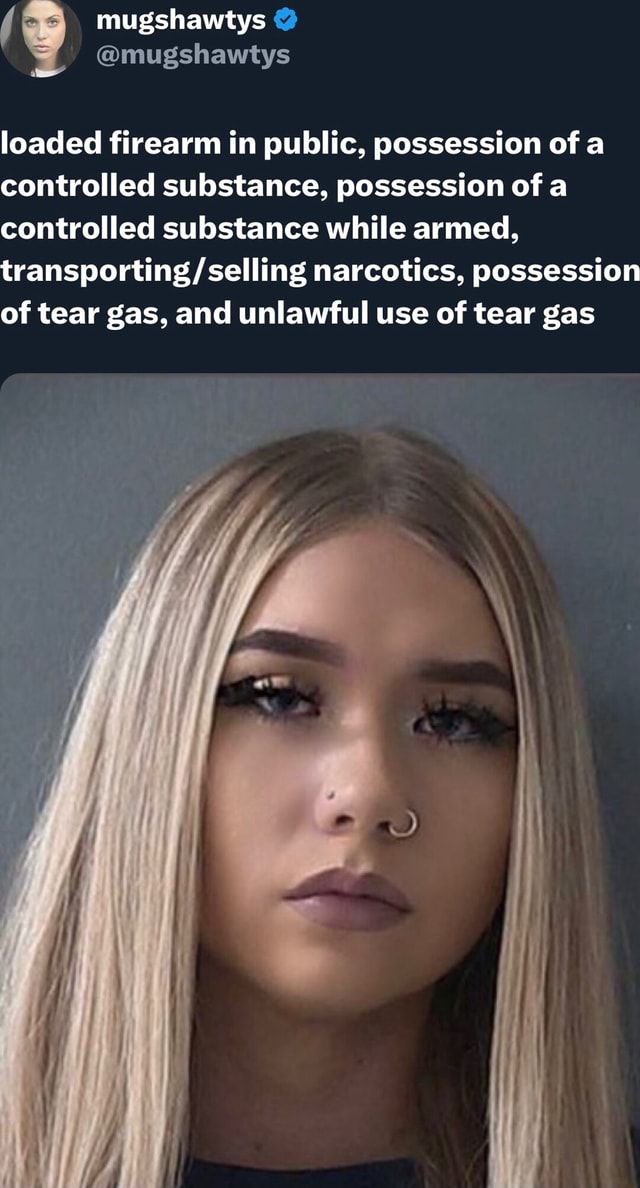 Mugshawtys @mugshawtys loaded firearm in public, possession of a ...