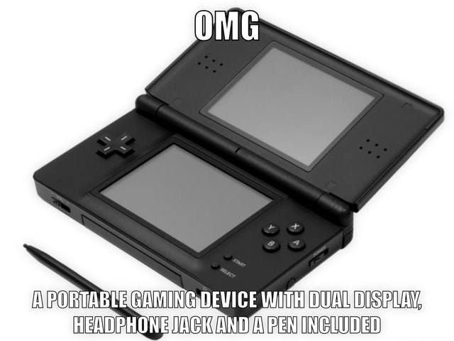 OMG A PORTABLE GAMING DEVICE WITH DUAL DISPLAY, HEADPHONE JACK AND A ...