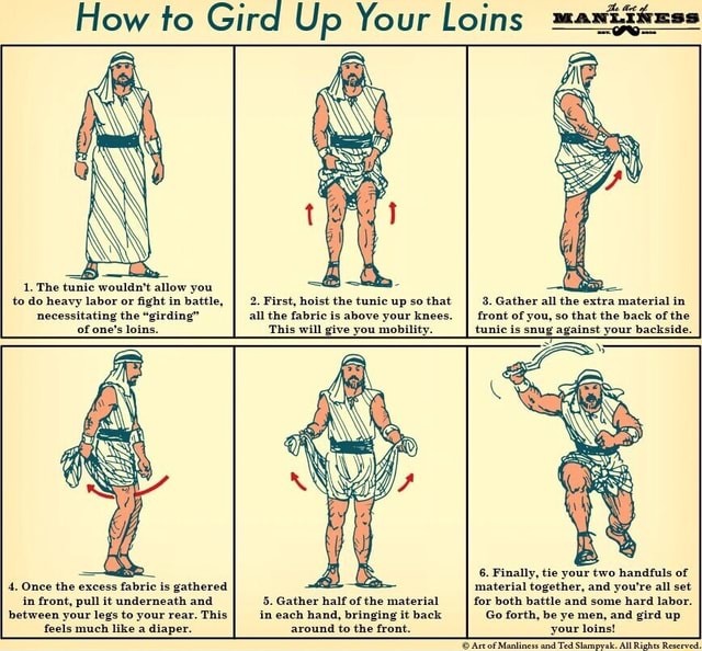 How to Gird Up Your I Loins 1. The tunic wouldn't allow you to do heavy ...