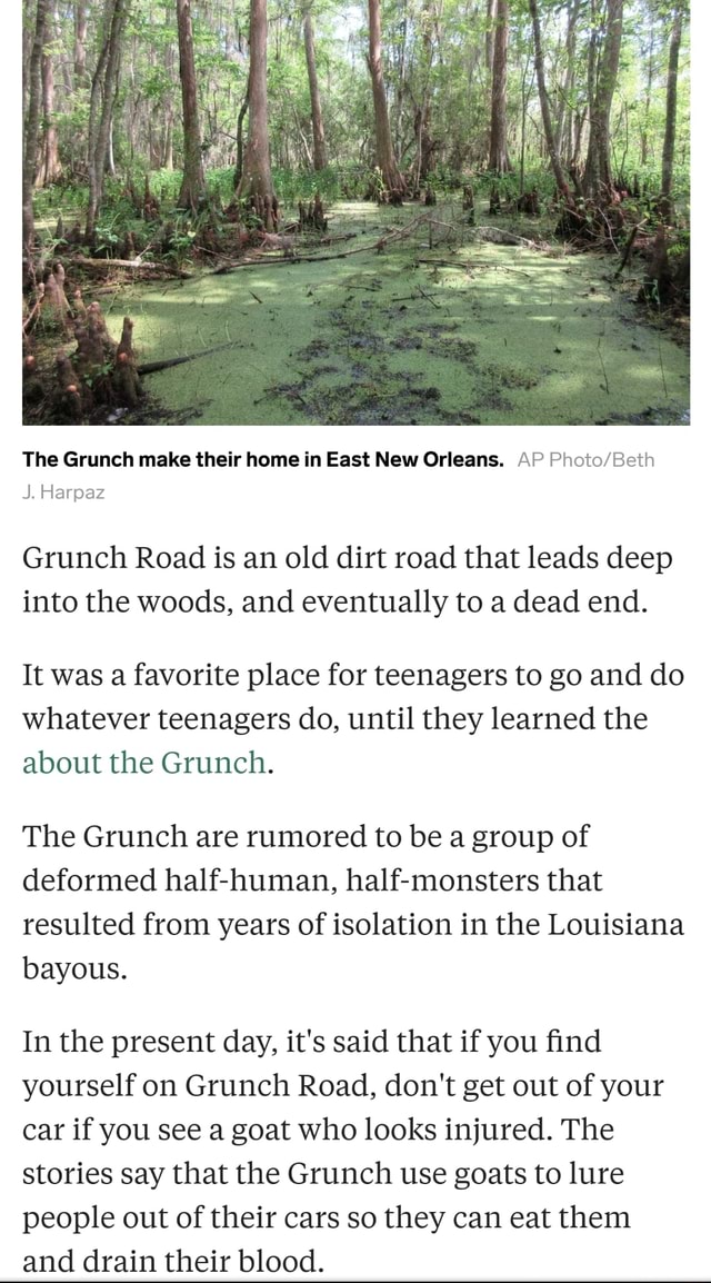 The Grunch make their home in East New Orleans. AP Photo/Beth J. Harpaz ...