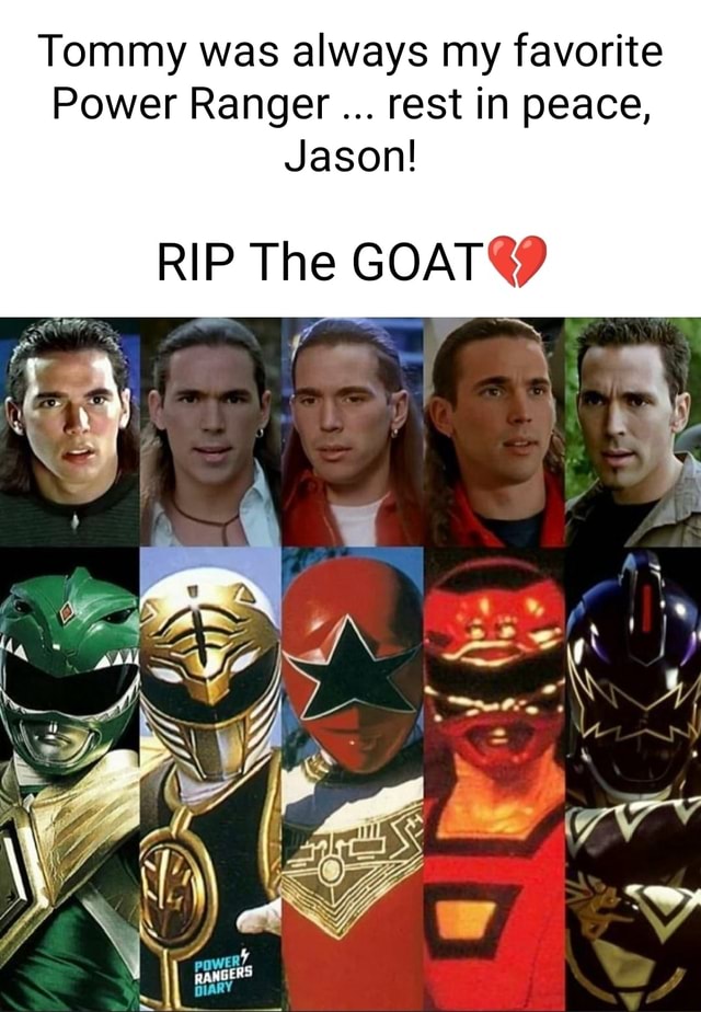 Tommy was always my favorite Power Ranger rest in peace, Jason! RIP The ...