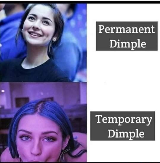 Permanent Dimple Temporary Dimple - iFunny