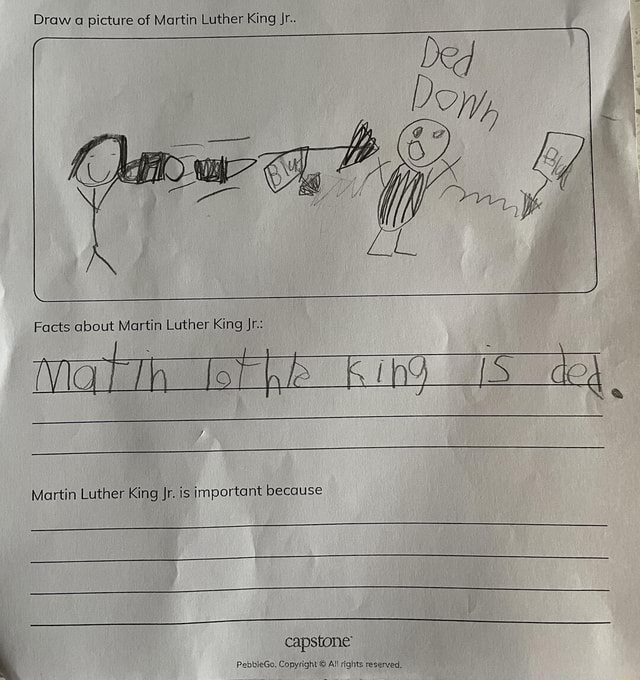 Draw a picture of Martin Luther King Jr.. Dow, dea Ne Facts about ...
