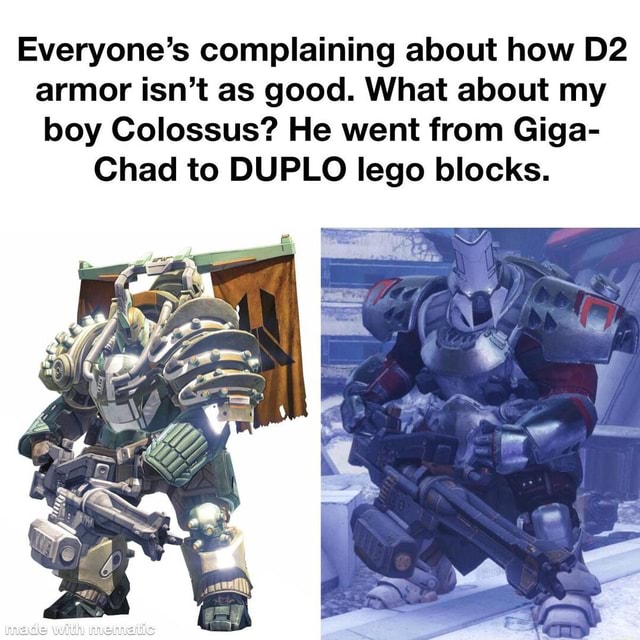 Everyone's complaining about how armor isn't as good. What about my boy ...