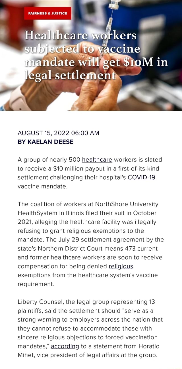 A ORMEAS Healthcare workers subjected to vaccine andate will get in ...