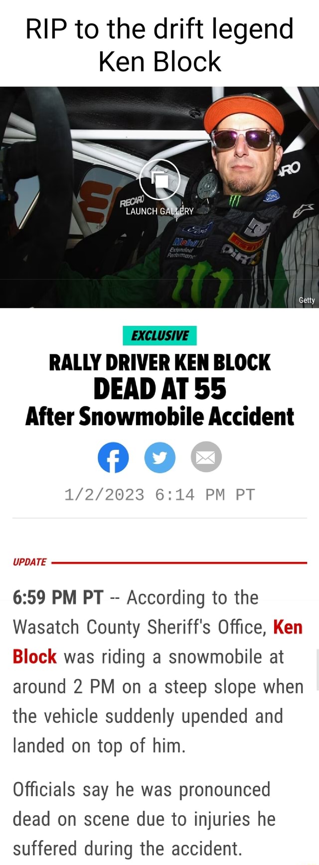 RIP to the drift legend Ken Block LAUNCH GALLERY I I EXCLUSIVE RALLY ...