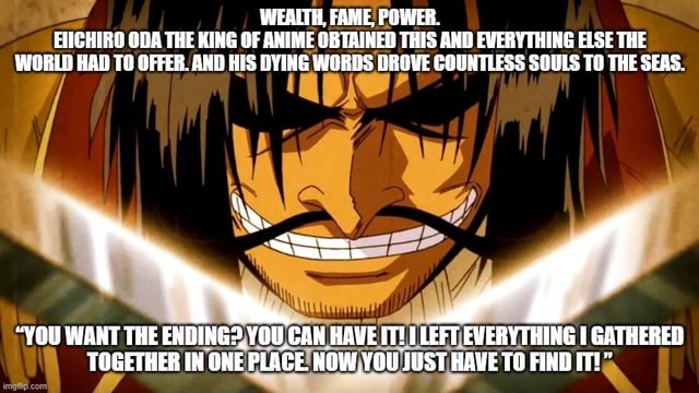 WEALTH, FAME POWER. ENICHIRO ODA THE KING OF ANIME OBTAINED THIS AND ...