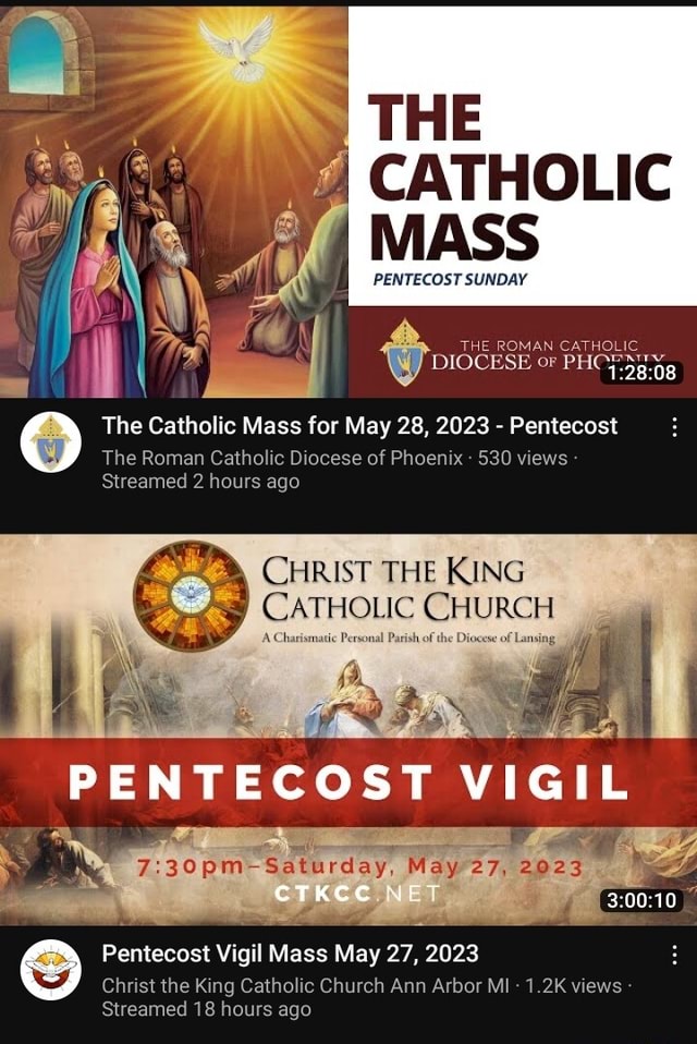 THE I CATHOLIC MASS PENTECOST SUNDAY THE ROMAN CATHOLIC DIOCESE or PHCP The Catholic Mass for ...