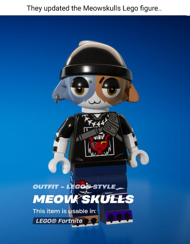 They updated the Meowskulls Lego figure.. MEOW SKULLS OUTFIT This item ...