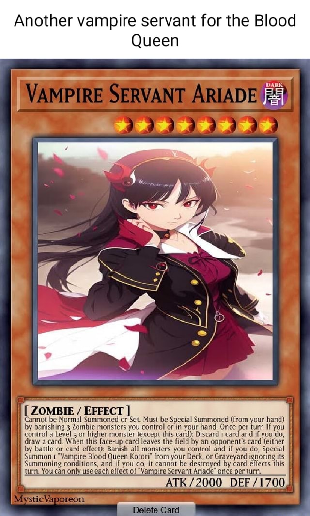 Another vampire servant for the Blood Queen DARK DE [ ZOMBIE / EFFECT I ...