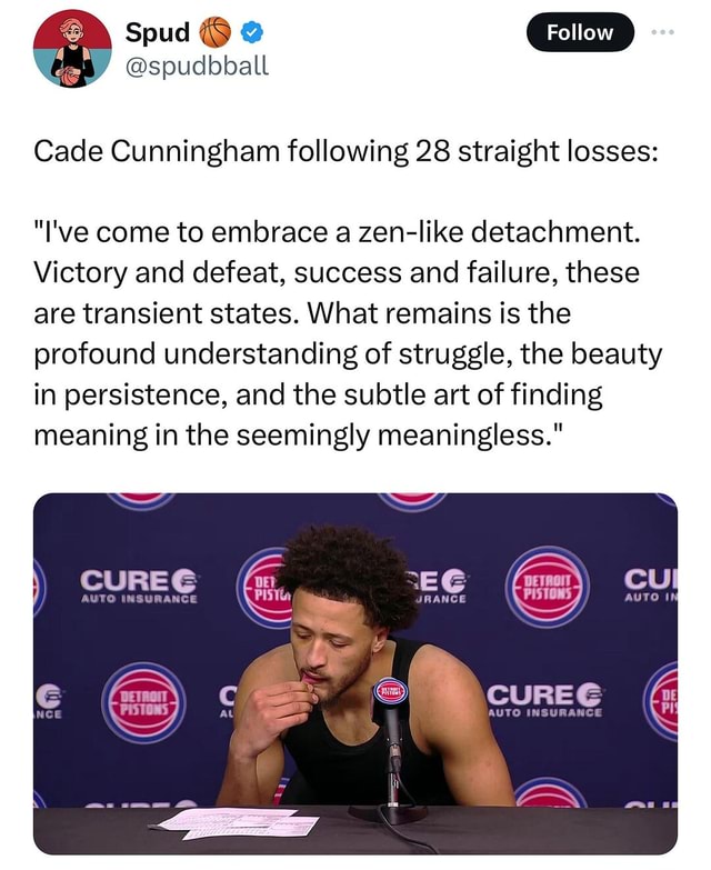 This is not a real quote 🤣🤣🤣🤣🤣 - Spud @ Follow Cade Cunningham ...