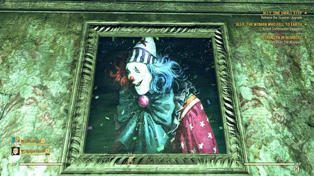 Horrifying clown painting in fallout 76 - iFunny