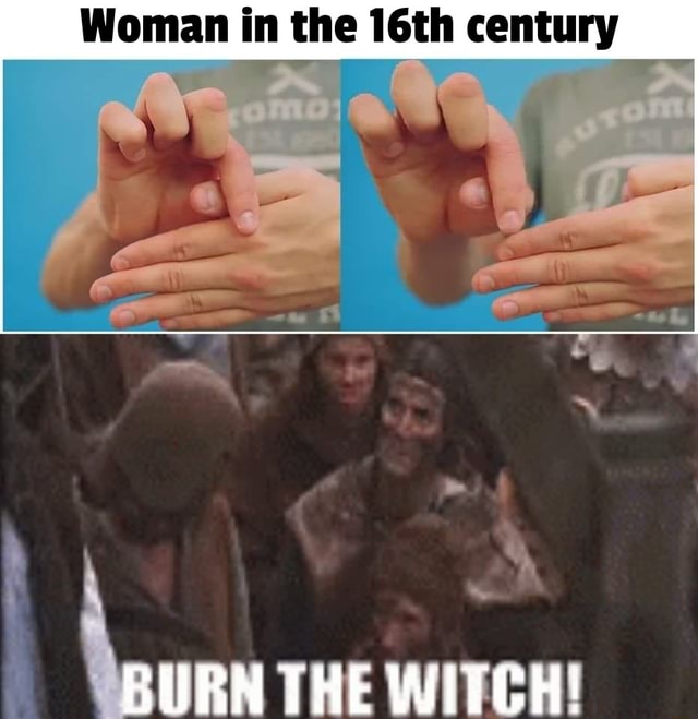 Woman in the 16th century BURN THE WITCH! - iFunny
