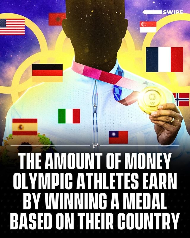 Swipe Heres how much money athletes earn for winning a medal in ...