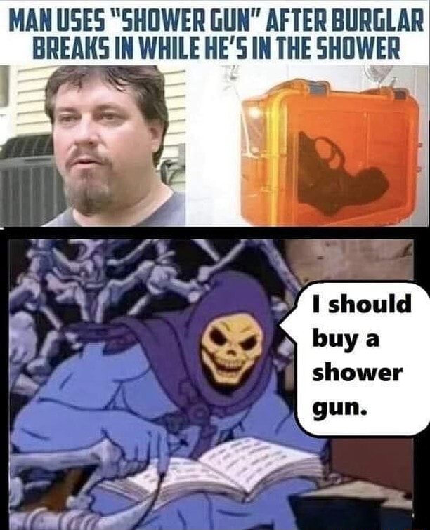 MAN USES "SHOWER GUN" AFTER BURGLAR BREAKS IN WHILE HE'S IN THE SHOWER ...