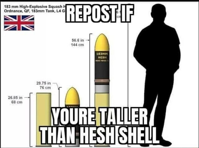 183 mm High-Explosive Squash Ordnance, QF, 183mm Tank, 56.6 in Ss] LH ...